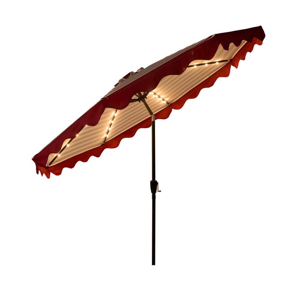 weaxty W 10 ft. Market Solar Tilt Outdoor Patio Umbrella with Crank ...