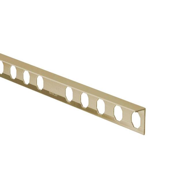 EMAC Novosuelo Bright Gold 1/2 in. x 98-1/2 in. Aluminum Tile Edging ...
