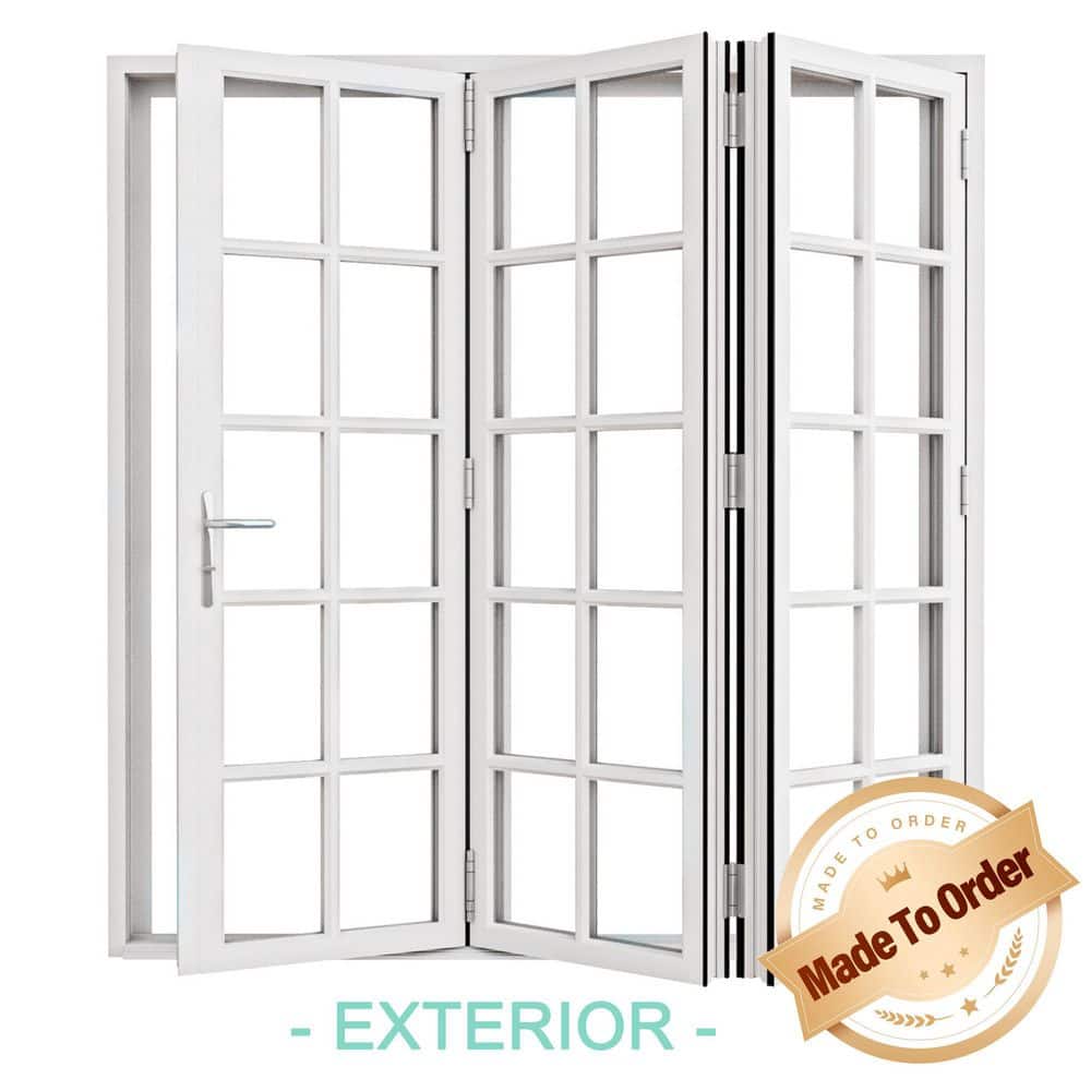 ARK DESIGN 96 in. x 80 in. Right Swing/Outswing Double Tempered Glass ...