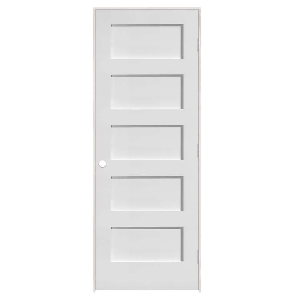 Masonite 30 in. x 80 in. 1 Panel Left-Handed Primed Composite Solid ...