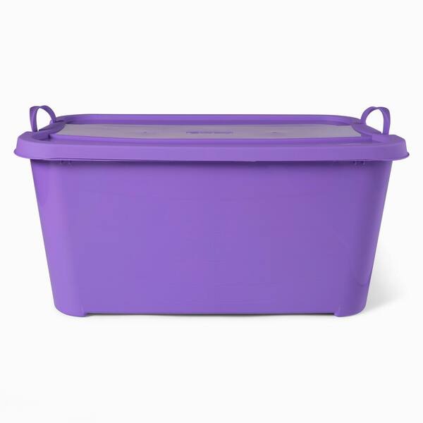 Purple storage bin store