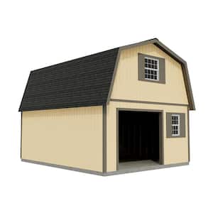 YardCraft Fairmont 12 ft. W x 26 ft. D Wood Storage Garage Kit With ...