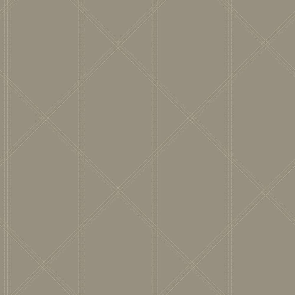 A-Street Prints Walcott Stitched Trellis Grey Matte Paper Wallpaper ...