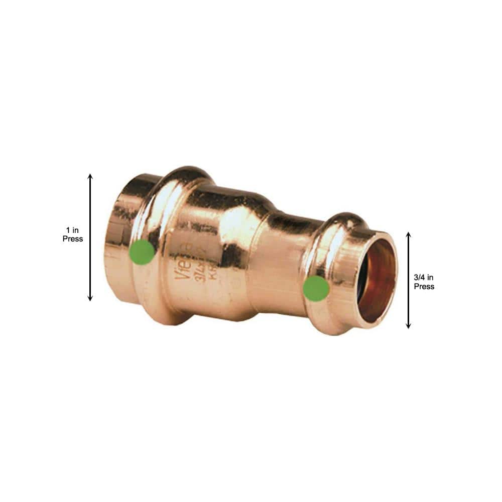 Buy ProPress 1 in. x 3/4 in. Press Copper Reducing Coupling Fitting ...