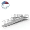 EZ-ACCESS PATHWAY 26 ft. U-Shaped Aluminum Wheelchair Ramp Kit with ...