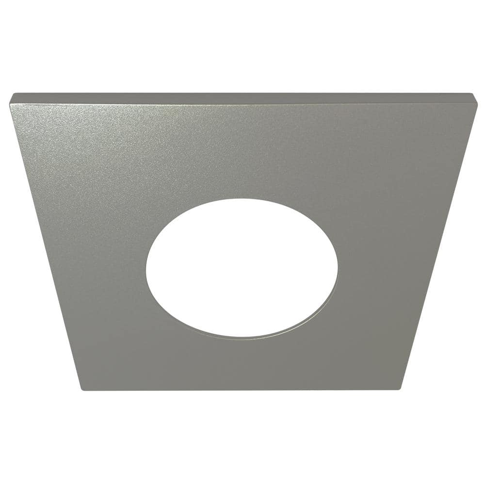 HALO JBD 4 in. Square Flat Designer Trim in Satin Nickel JBD4STRMSN ...