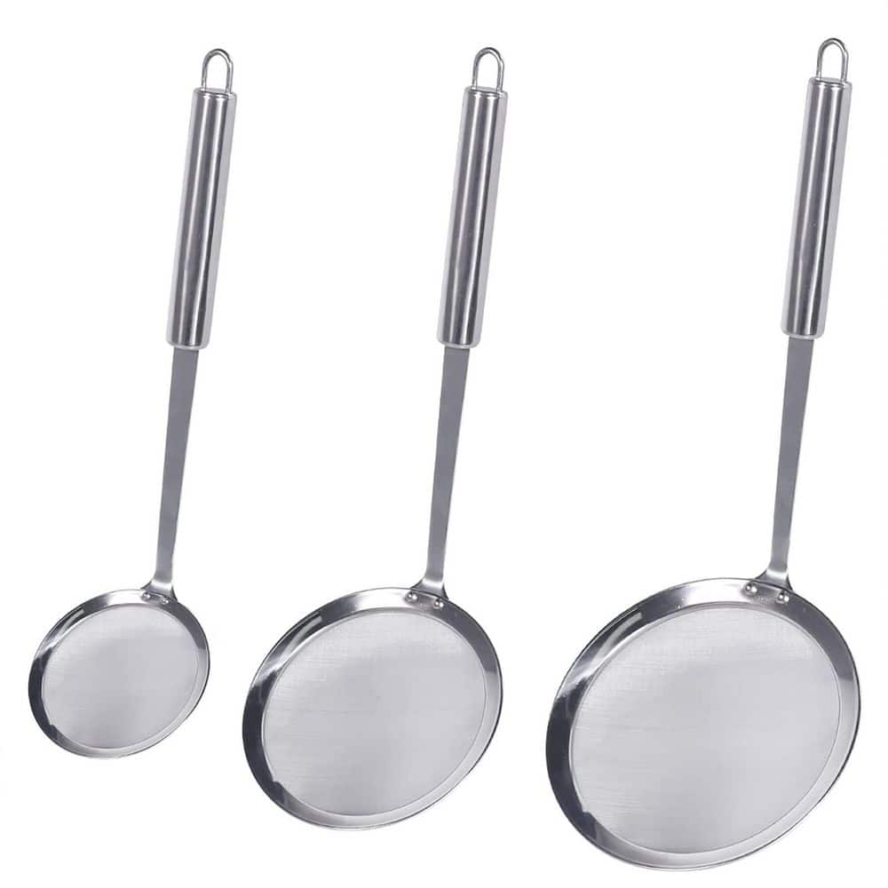 Wudkey Stainless Steel Fine Mesh Skimmer Spoon, Hot Pot Fat Strainer ...