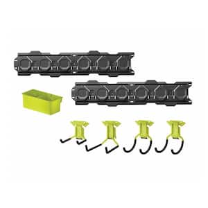 RYOBI LINK 7-Piece Wall Storage Kit, Stowaway Folding Workbench Table ...