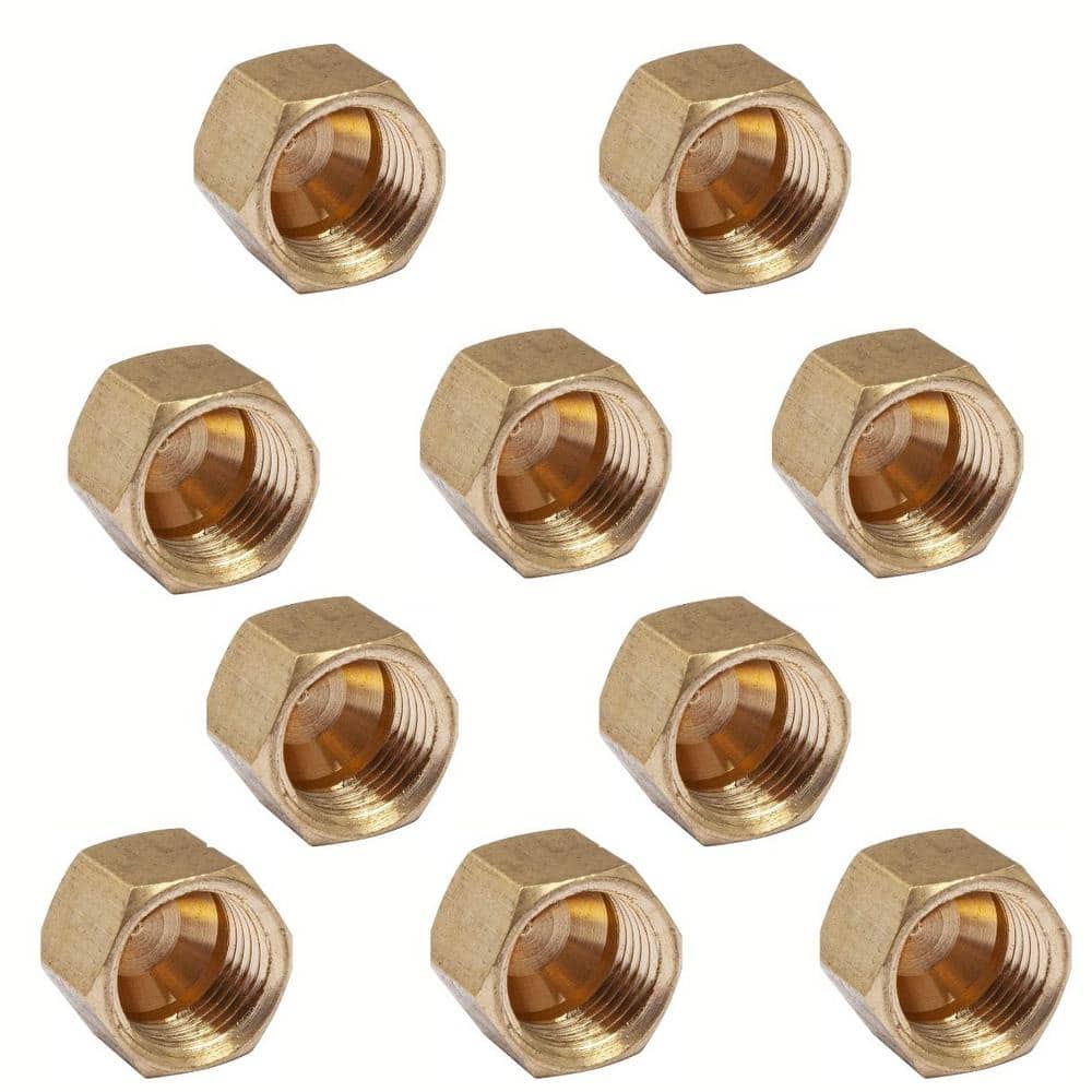 Ironwerks Designs 3/8 in. Brass Comression Valve Cap (10-Pack) BFC.3-8. ...