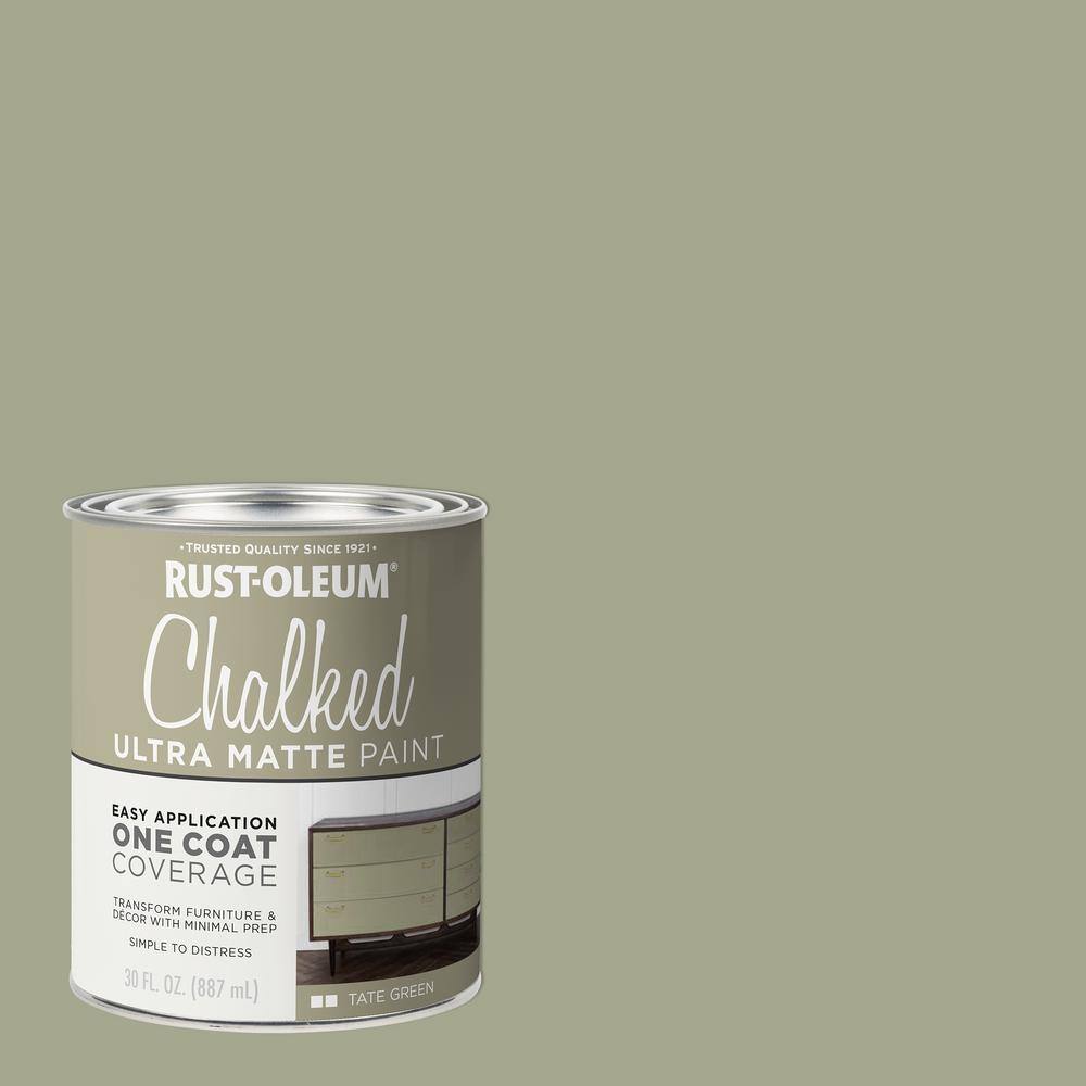 Rust-Oleum 30 oz. Tate Green Ultra Matte Interior Chalk Paint (Case of ...