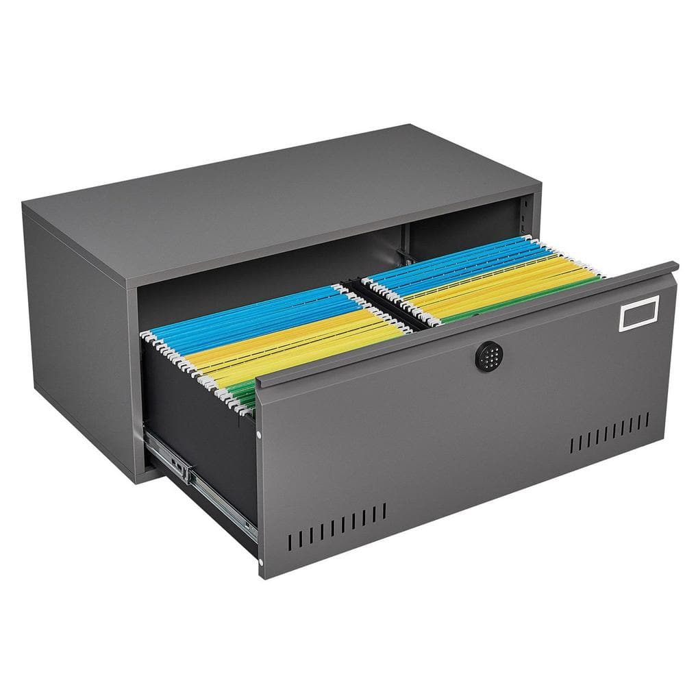 Aoibox Electronic Digital 1-Drawer Dark Gray 15.75 in H x 35.43 in W x ...