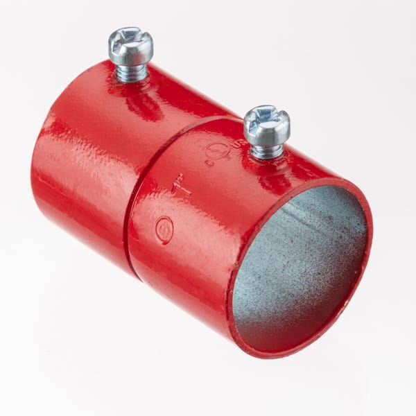 BRIDGEPORT 1-1/2 in. Color-Coded Red EMT Couplings (10-Pack) 244-SR ...