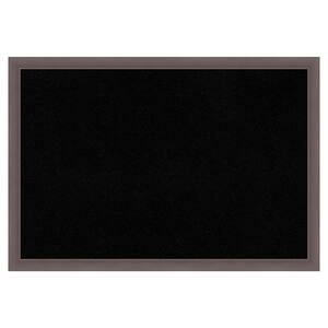 Amanti Art Salon Silver Narrow Framed Black Corkboard 38 in. x 26 in ...