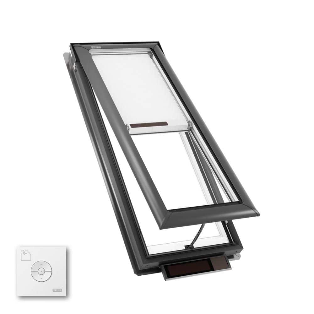 VELUX 21 in. x 54-7/16 in. Solar Powered Venting Deck Mount Skylight with Laminated Low-E3 Glass ...