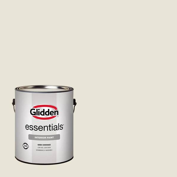 Glidden Essentials 1 gal. PPG1024-1 Off White Semi-Gloss Interior Paint ...