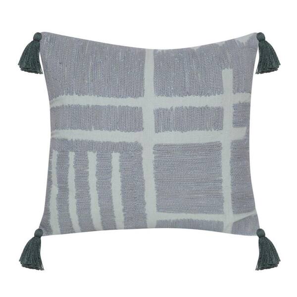 HomeRoots Olive Green Geometric Polyester 20 in. x 20 in. Throw Pillow ...