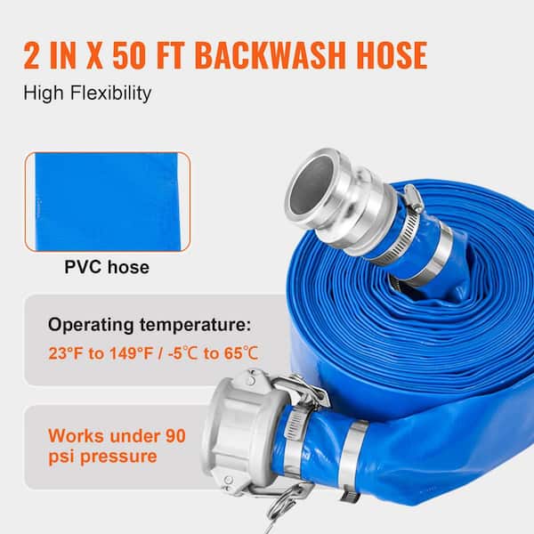 300 Ft Suction Hose Discharge Hoses 3 In X 50 Ft Blue Discharge Hose ...