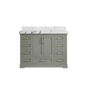 Willow Collections Boston 48 in. Single Sink Freestanding Evergreen ...