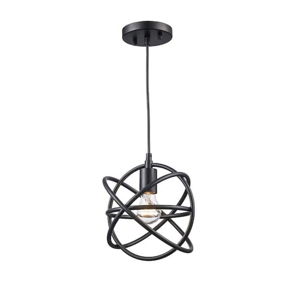 Bel Air Lighting Viewridge 1-Light Black Mini Pendant Light Fixture ...