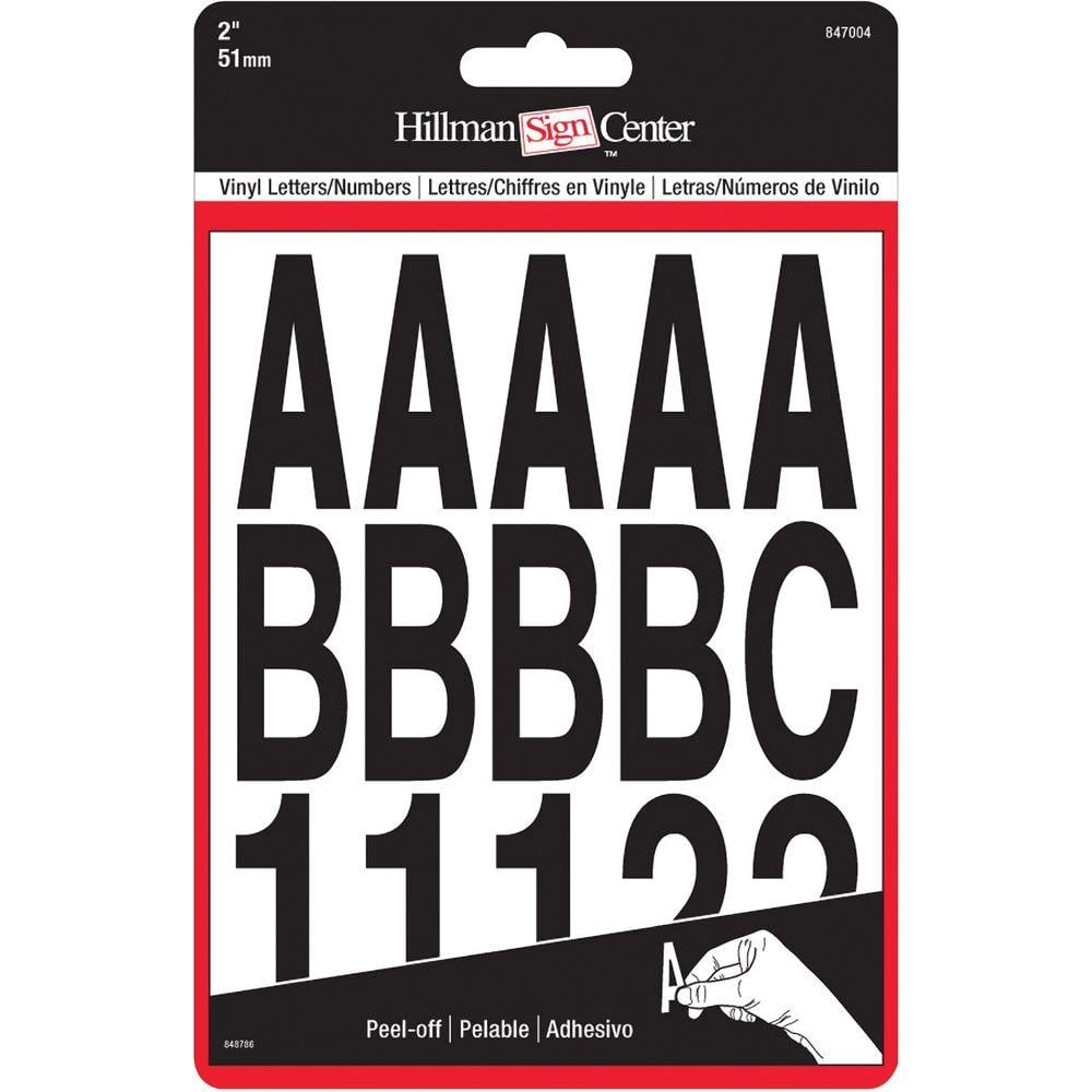 2 in. Black Die Cut Letters and Numbers Set 847004 - The Home Depot