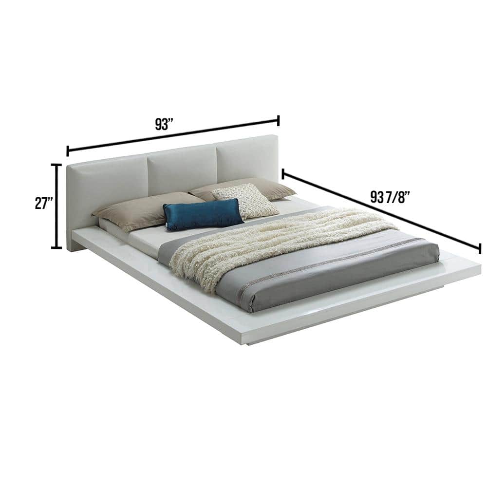 William's Home Furnishing Christie White Queen Bed Platform Bed CM7550Q ...