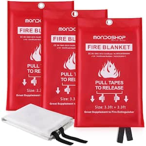 Ahfiwaso Emergency Fire Blankets for Home Kitchen-Fiberglass Fireproof ...