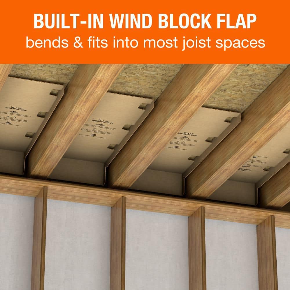 Pratt Retail Specialties 14 in. x 43 in. Rafter Corrugated Attic Baffle ...