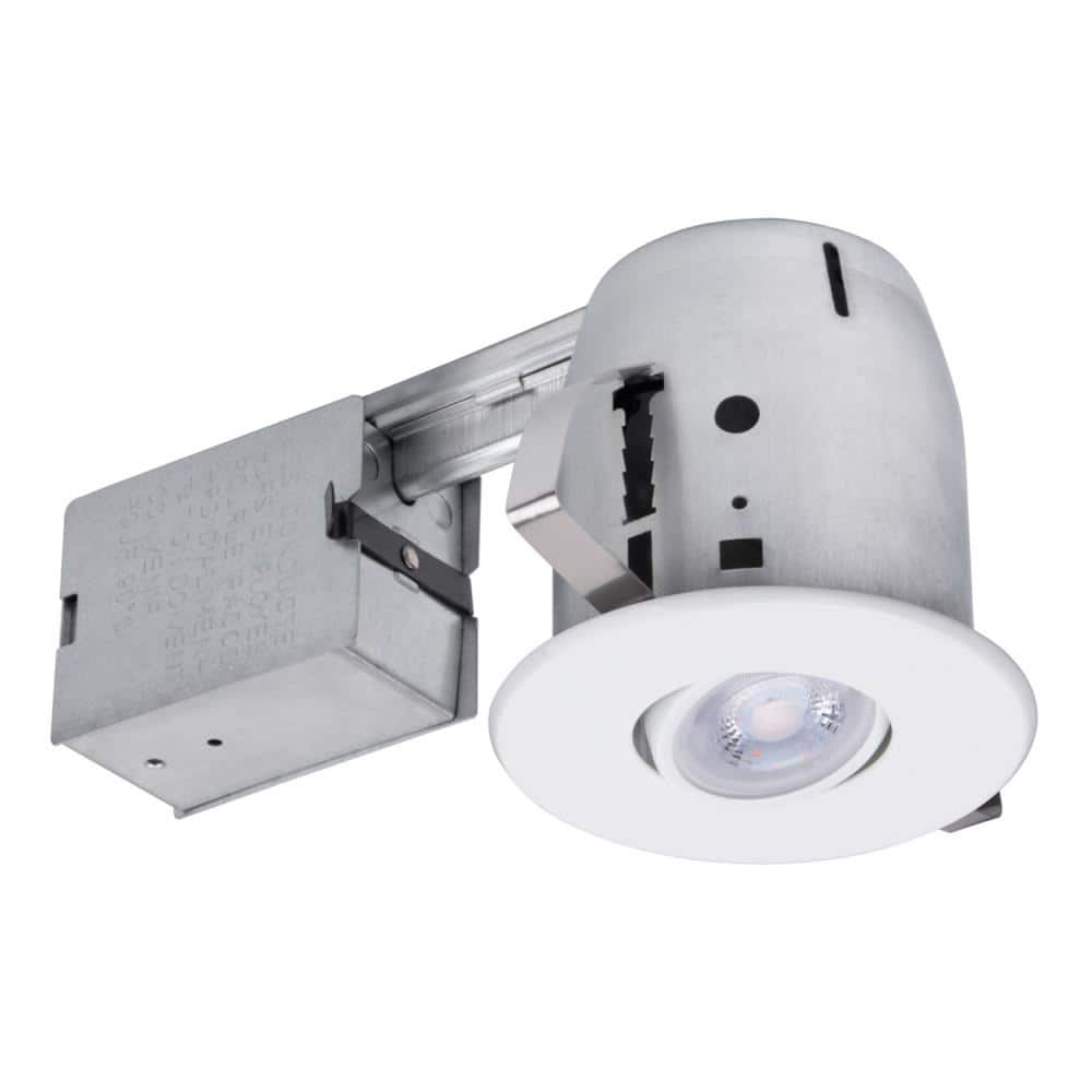 Commercial Electric 4 in. New Construction and Remodel Recessed Kit ...