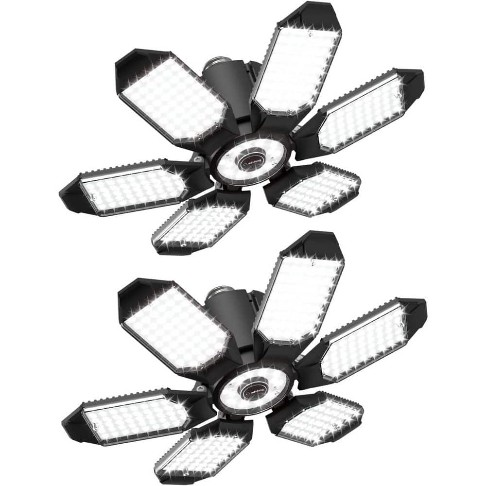 Lukyamzn 10000 Lumen LED Garage Light Bulb 2-Pack with 6 Plus 1 ...