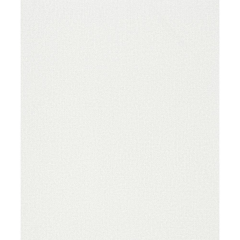 Kumano Collection White Textured Weave Matte Finish Non-Pasted Vinyl on ...