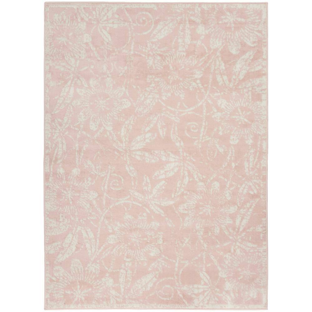 Nourison Whimsicle Pink 6 ft. x 9 ft. Floral Contemporary Area Rug ...