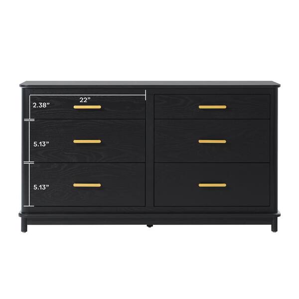 Solid black dresser store