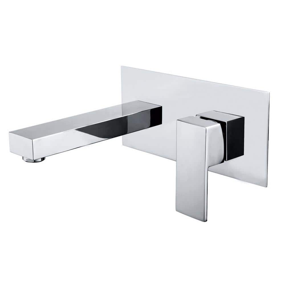 SUMERAIN Modern Single Handle Wall Mounted Bathroom Faucet with Rough ...