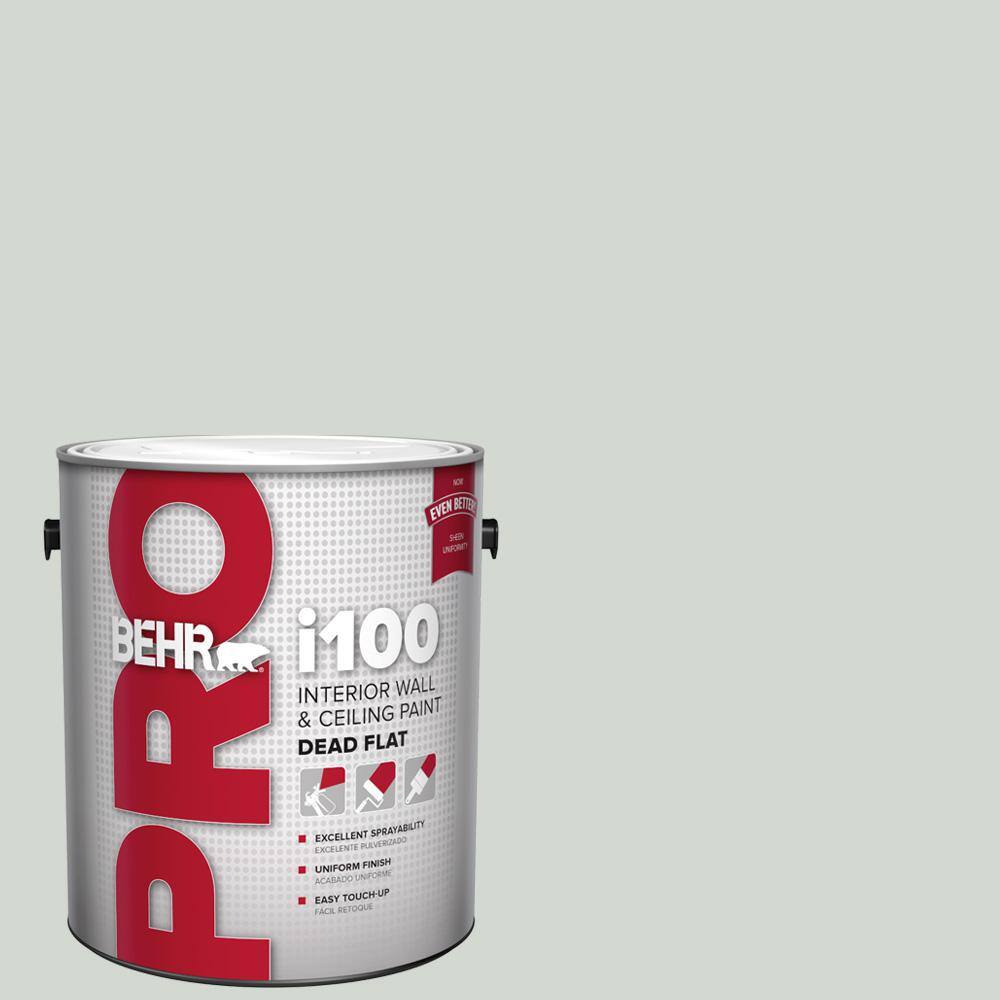 BEHR PRO 1 gal. #N410-2 Brook Green Dead Flat Interior Paint PR10501 ...