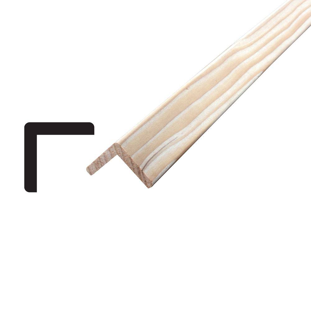 Alexandria Moulding 1-1/4 in. D x 1-1/4 in. W x 96 in. L Hemlock Wood ...