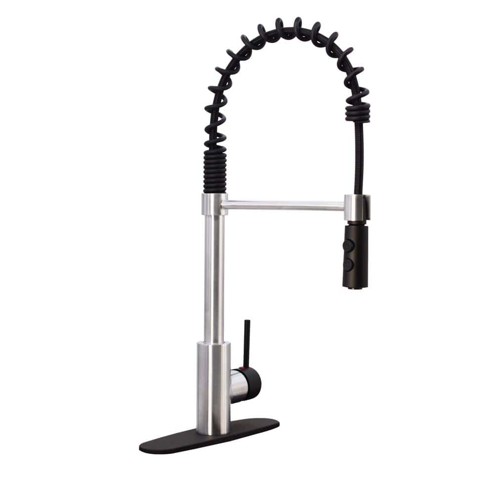 Westbrass Single-Handle Pull Down Sprayer Kitchen Faucet with Dual ...