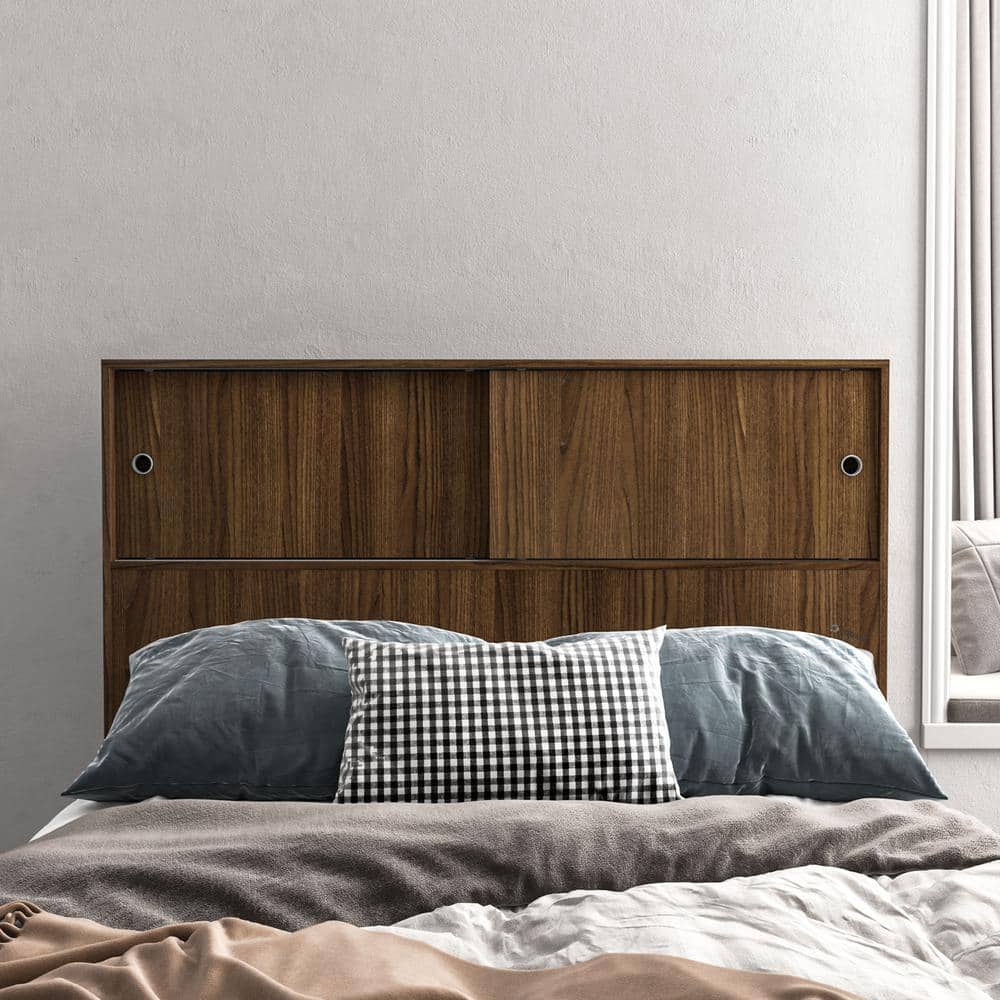 Polifurniture Victoria Dark Brown Full-Size Storage Headboard ...