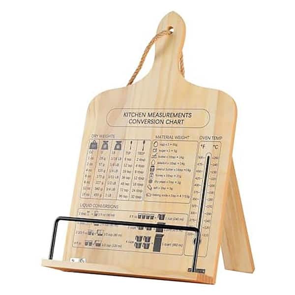 Anqtovp Wooden Recipe Holder Adjustable Angle Foldable Cookbook Stand ...