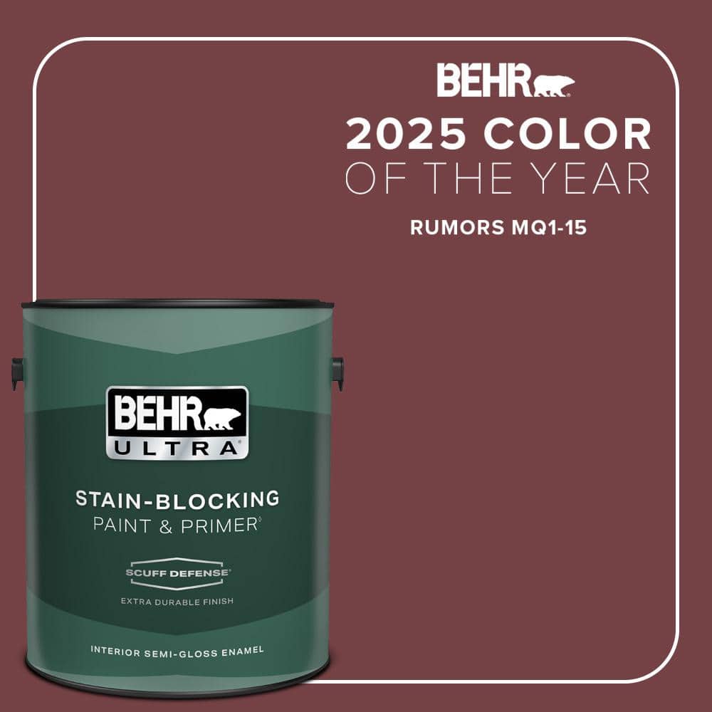 BEHR ULTRA 1 gal. #MQ1-15 Rumors Extra Durable Semi-Gloss Enamel ...