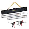 ‎POWERTEC 110 in. Track Saw Guide Rail Kit for Makita or Festool, 2x55 ...