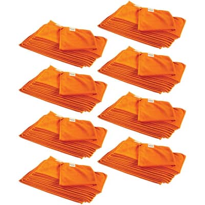 Orange - Microfiber Towels - Cleaning Cloths - The Home Depot