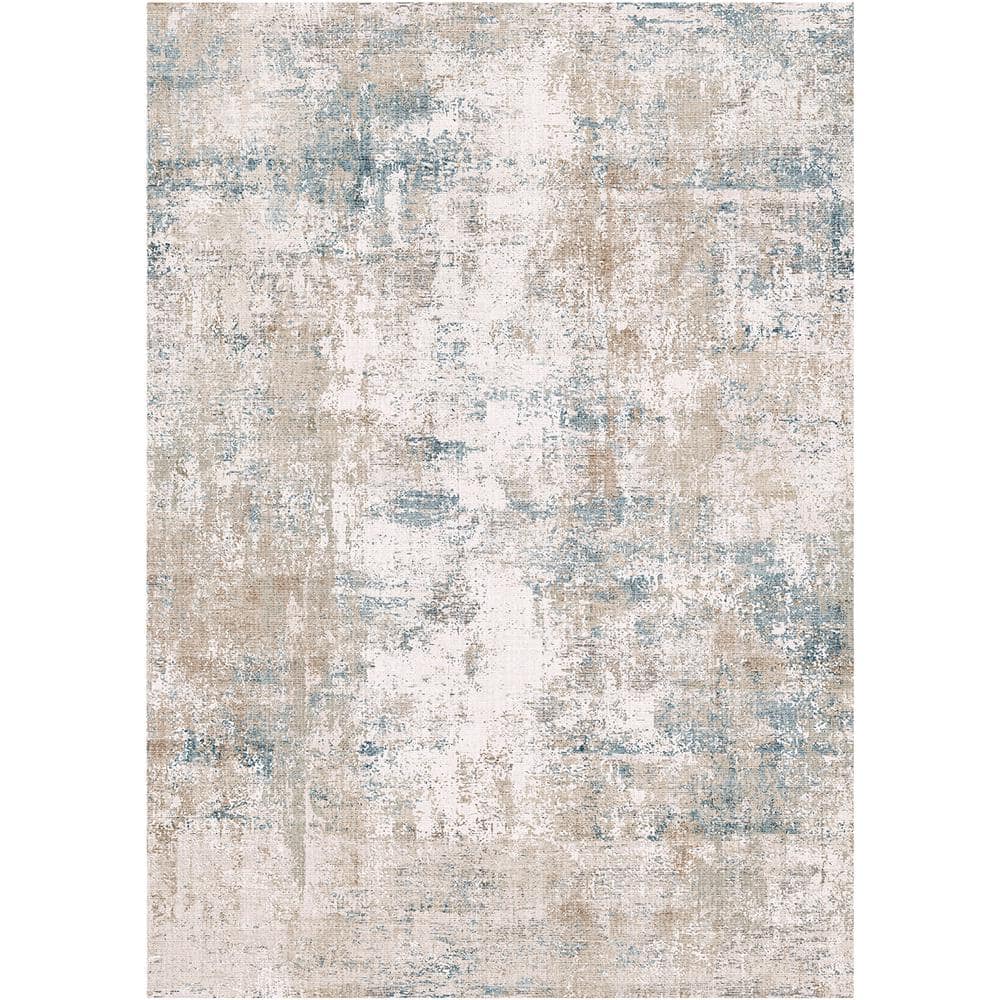 HaiiMeid Van Gogh 8 ft. x 10 ft. Beige/Blue Modern Abstract Area Rug ...