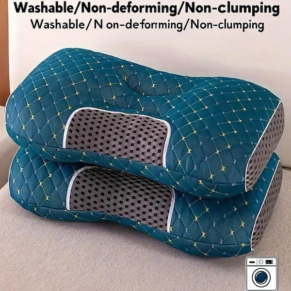 Wellco Honeycomb Shape Knit Massage Neck Pillow Partition to Help Sleep ...