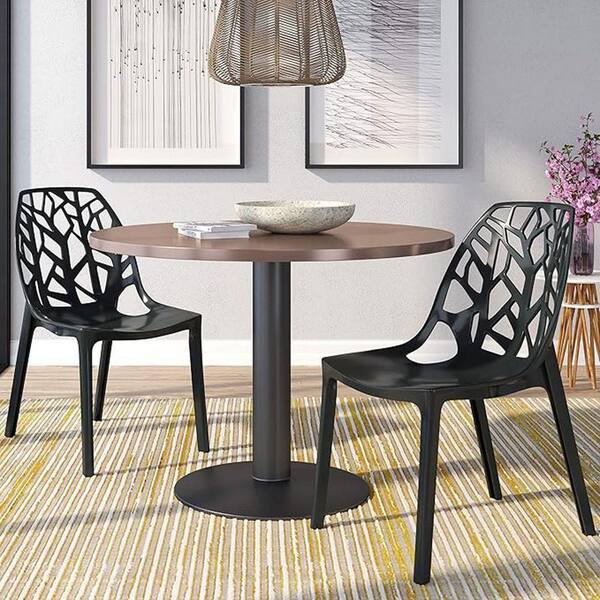 HOME IMPORTS EMPORIUM Black Color Side Chair-Set of 2 C18SBL2-1112-HD ...