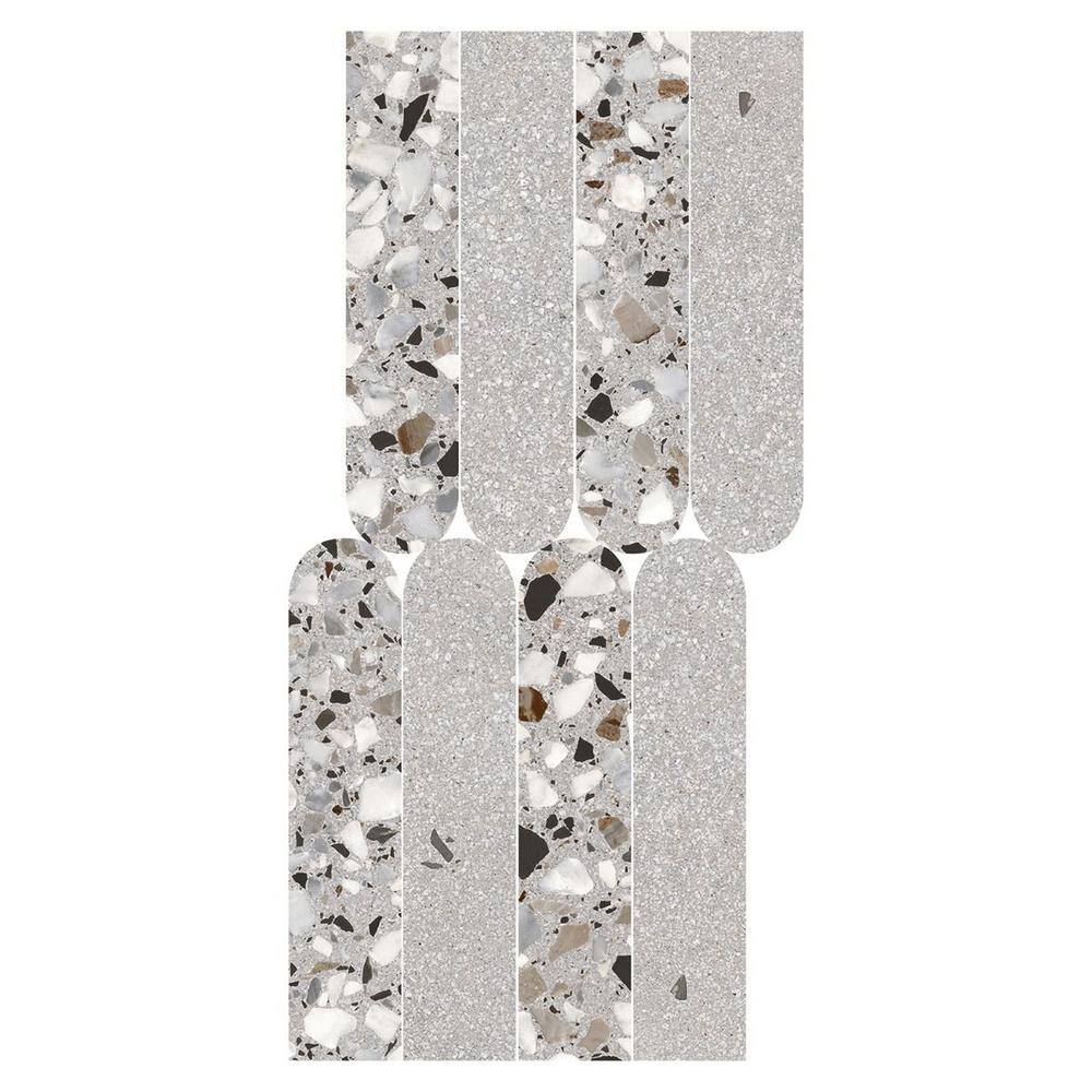Ivy Hill Tile Bryant Fin Gray 3.93 in. x 0.39 in. Matte Porcelain ...