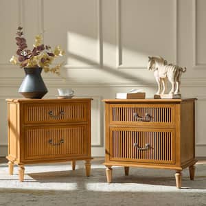 Reviews for JAYDEN CREATION Weer Acorn Farmhouse Solid Wood 3-Drawer 26 ...