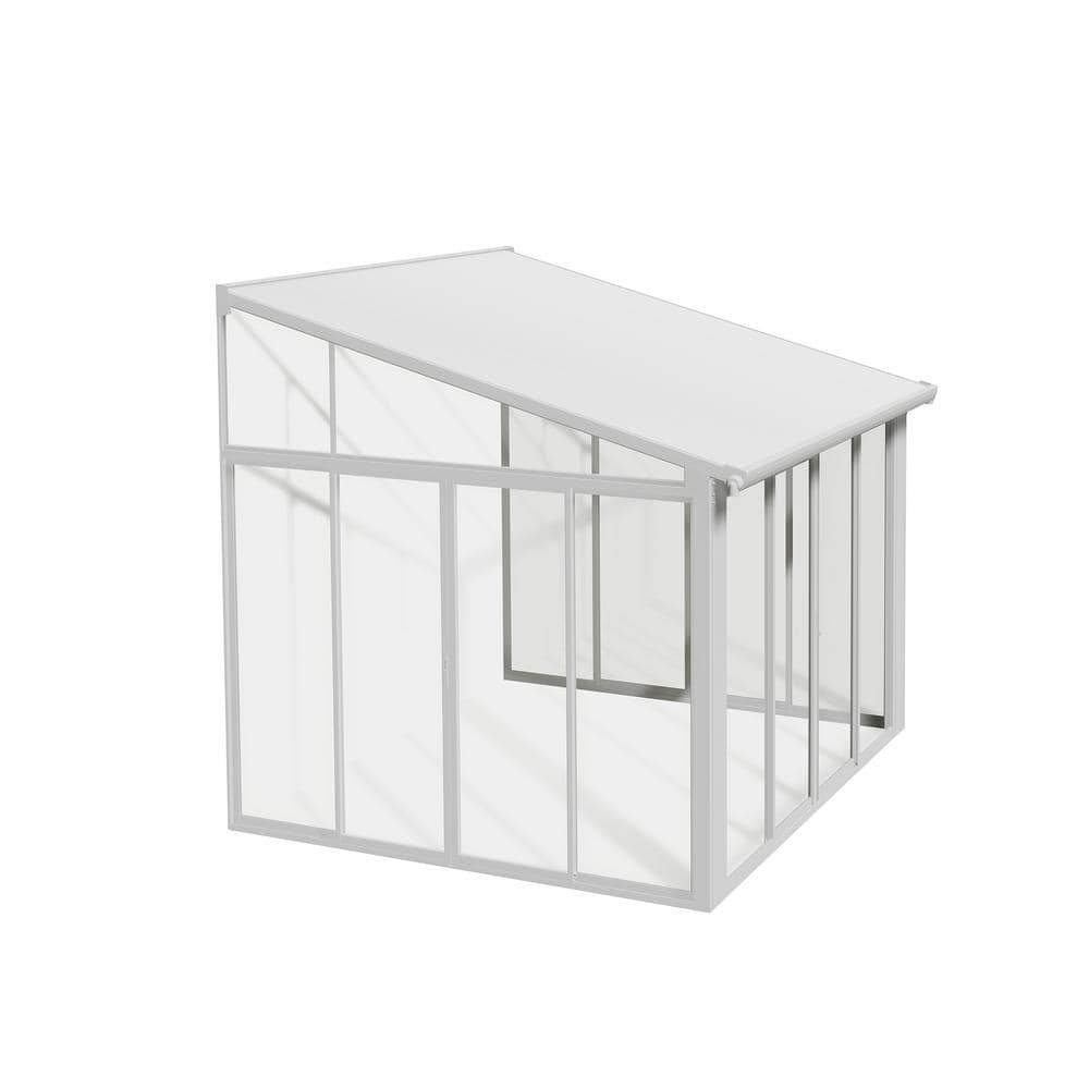CANOPIA by PALRAM SanRemo 10 ft. x 10 ft. White/White Sunroom, Patio ...