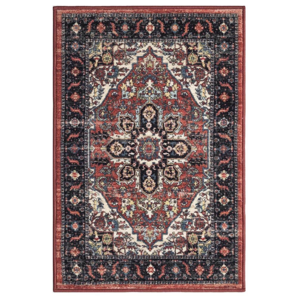 Concord Global Trading Eden Collection Antique Medallion Rust 3 ft. x 4 ...