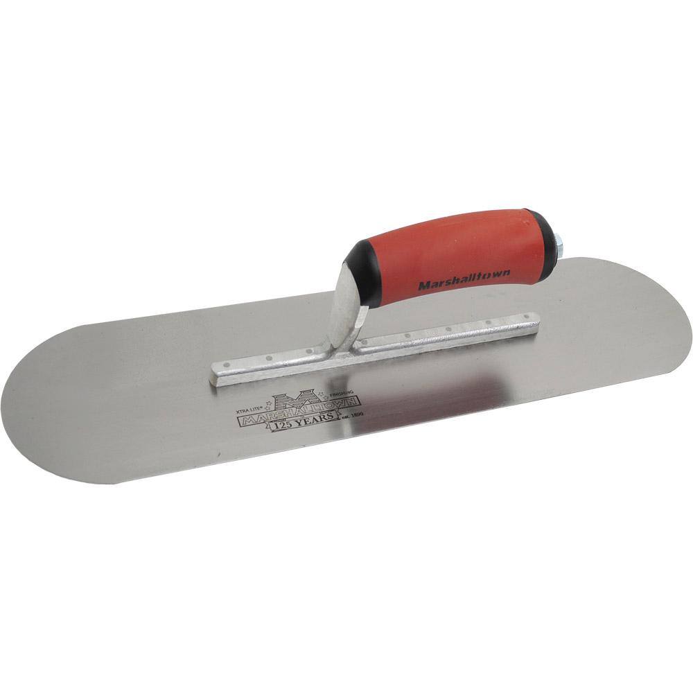 MARSHALLTOWN 16 in. x 4 in. PoolSaver Trowel - Curved DuraSoft Handle ...