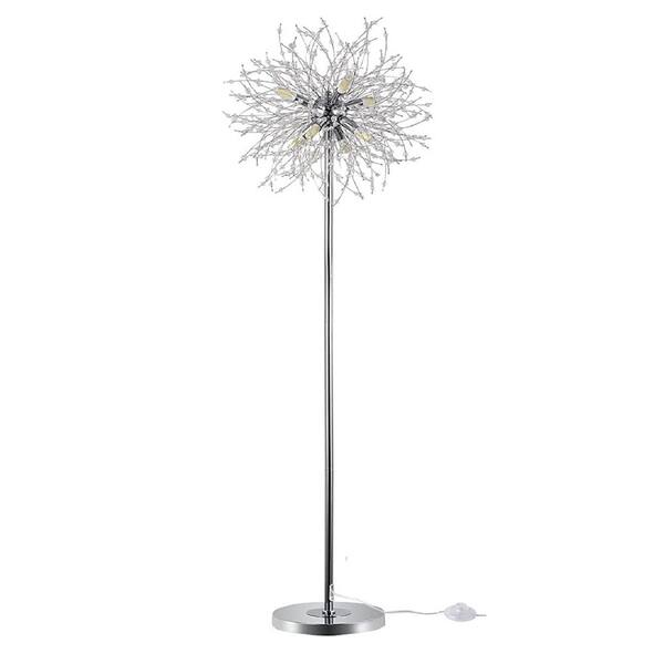 CIPACHO 68.9 in. Silver 8-Light Metal Novelty Tree Floor Lamp for ...